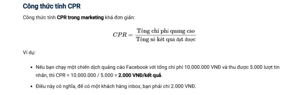 Bảng so sánh chi tiết giữa CPR, CPC, CPM, CPA trong Marketing